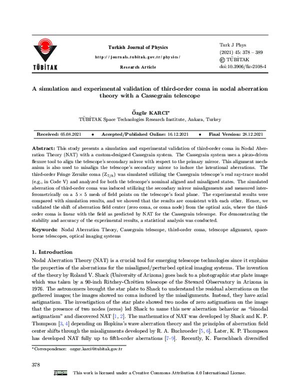 (PDF) A simulation and experimental validation of third-order coma in ...