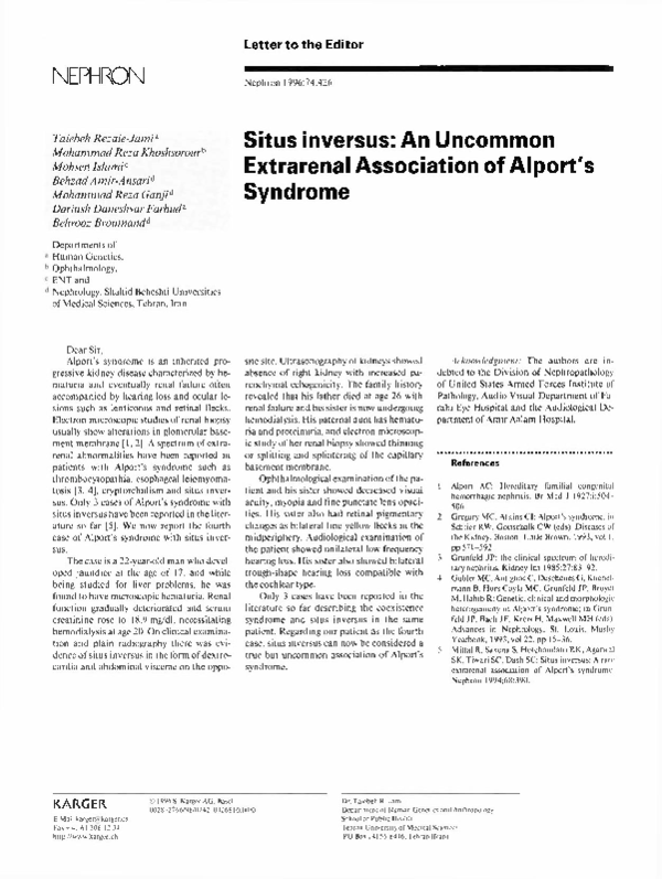 (PDF) Situs inversus: An Uncommon Extrarenal Association of Alport’s ...