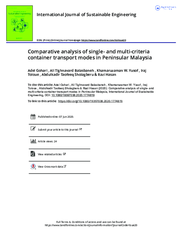 Pdf Comparative Analysis Of Single And Multi Criteria Container