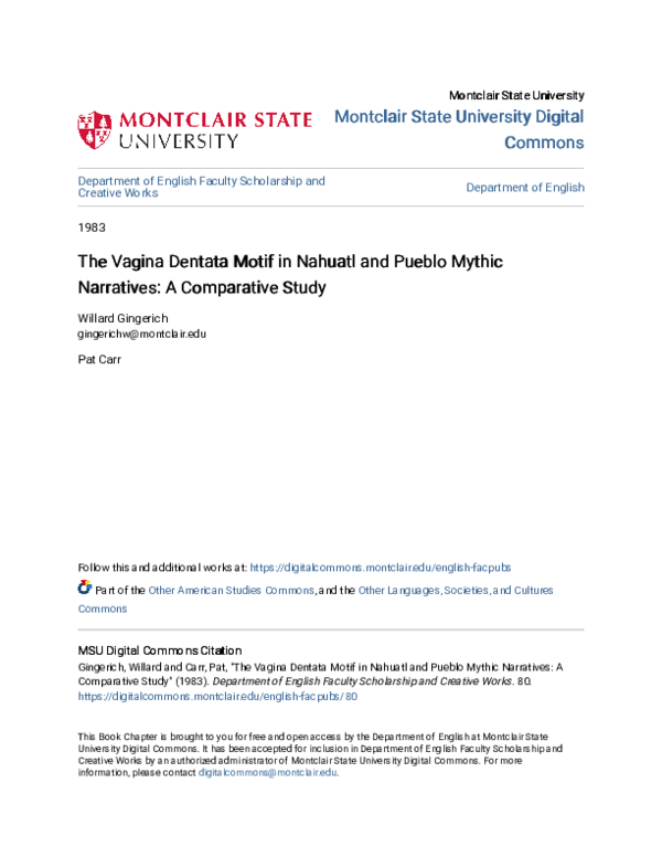 (PDF) The Vagina Dentata Motif in Nahuatl and Pueblo Mythic Narratives ...