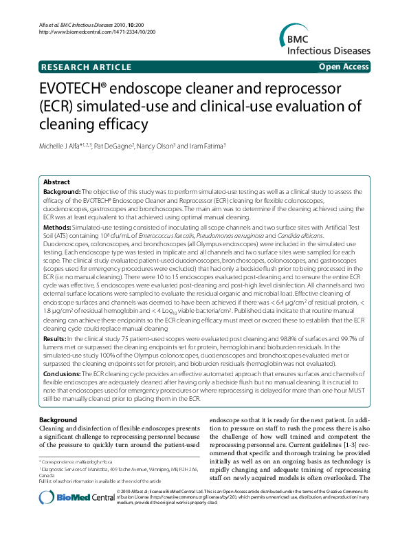 (PDF) EVOTECH® endoscope cleaner and reprocessor (ECR) simulated-use ...