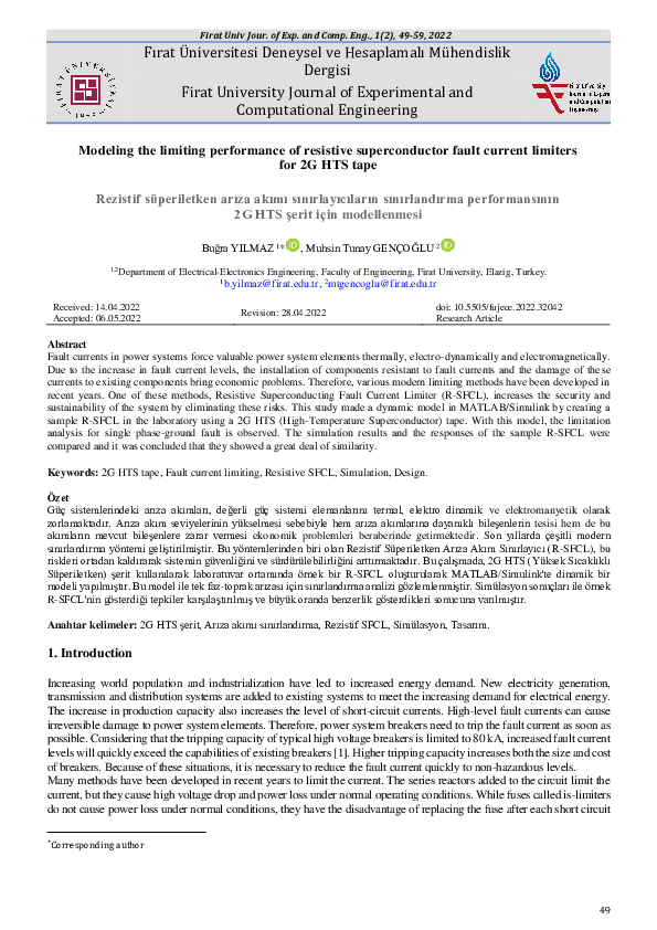 Pdf Modeling The Limiting Performance Of Resistive Superconductor Fault Current Limiters For