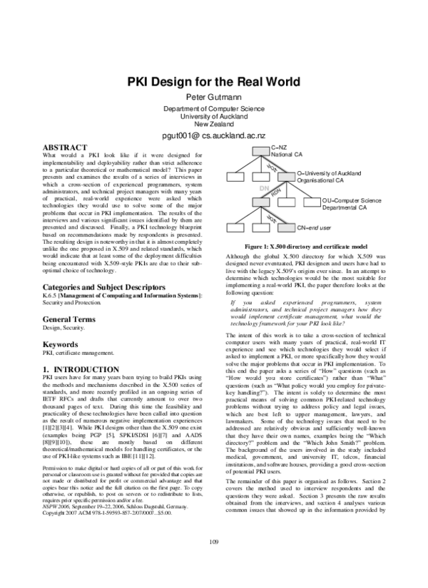 (PDF) PKI design for the real world