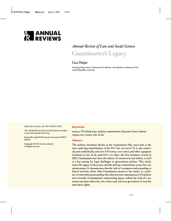 (PDF) Guantánamo's Legacy