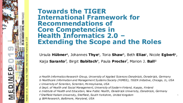 (PDF) Towards the TIGER International Framework for Recommendations of ...