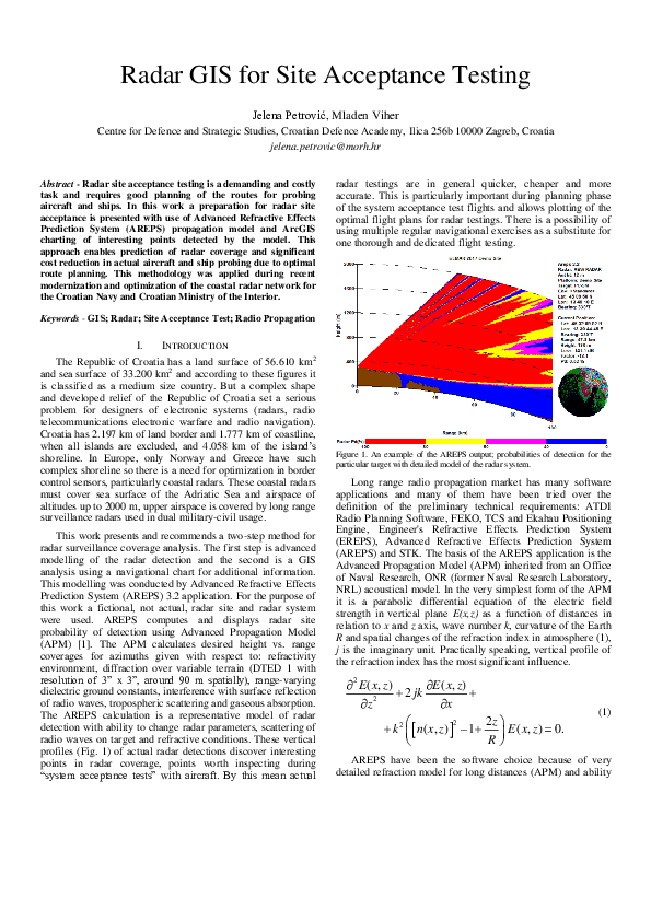 (PDF) Radar GIS for site acceptance testing
