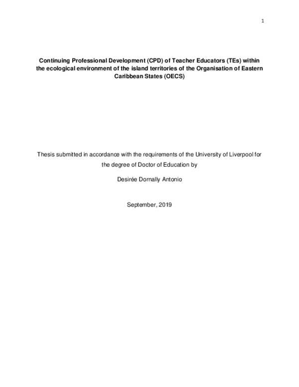 (PDF) Continuing Professional Development (CPD) of Teacher Educators ...