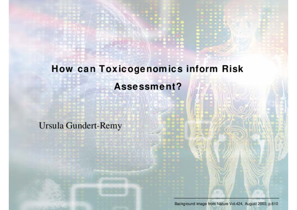 (PDF) How can toxicogenomics inform risk assessment?