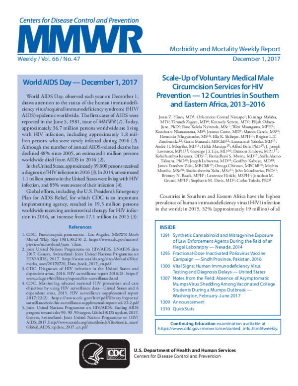 (PDF) World AIDS Day — December 1, 2017