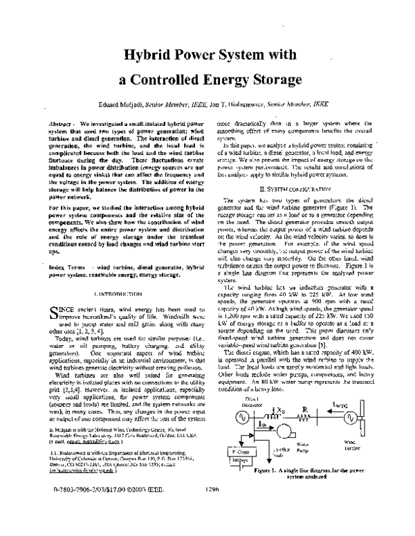 (PDF) Hybrid power system with a controlled energy storage