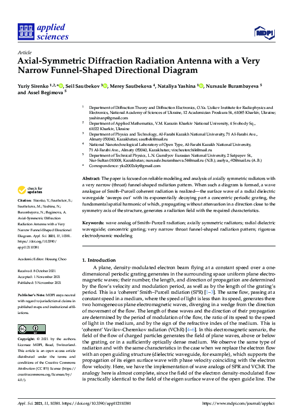(PDF) Narrow Funnel-Shaped Radiation Antenna Analysis