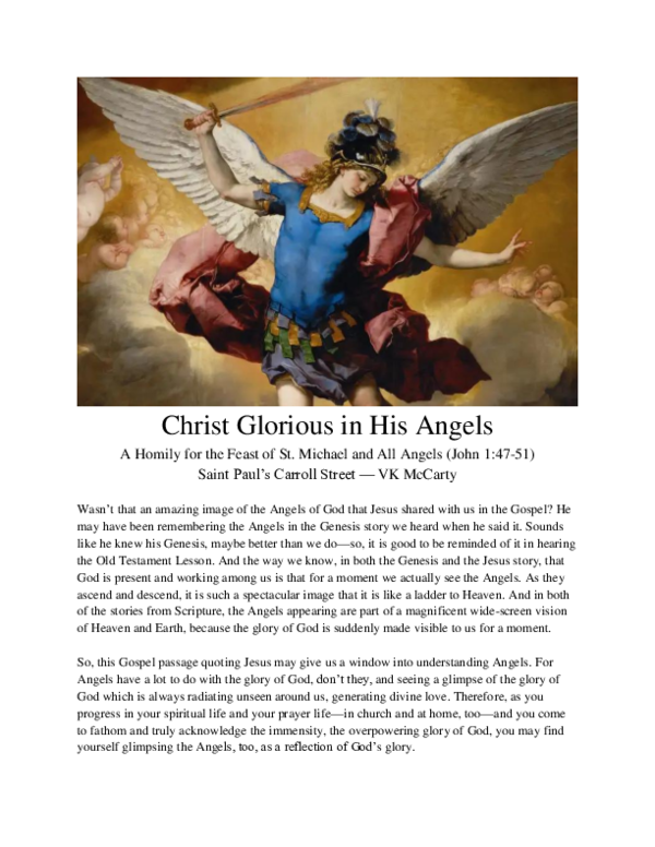 (PDF) Christ Glorious in his Angels