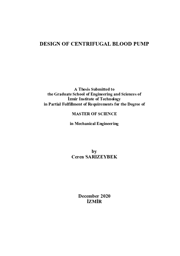 (PDF) Design of centrifugal blood pump