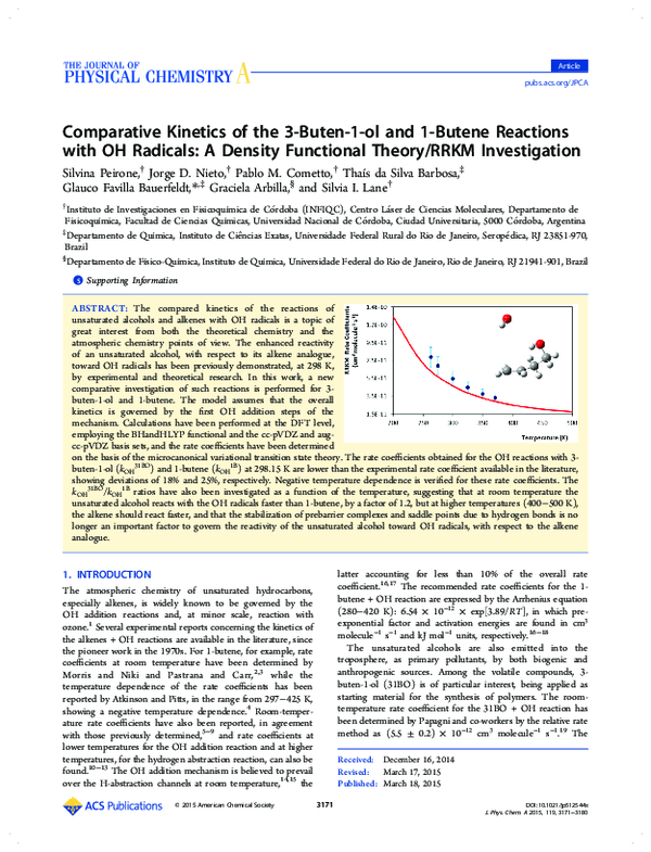 (PDF) Comparative Kinetics of the 3-Buten-1-ol and 1-Butene Reactions ...