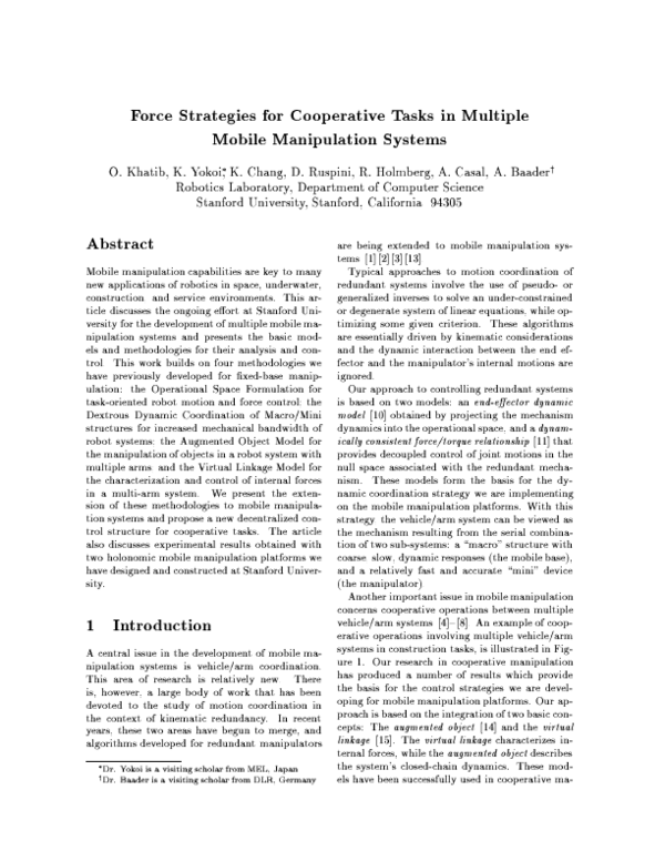 (PDF) Force Strategies for Cooperative Tasks in Multiple Mobile ...