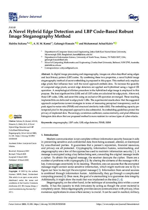 (PDF) A Novel Hybrid Edge Detection and LBP Code-Based Robust Image Steganography Method