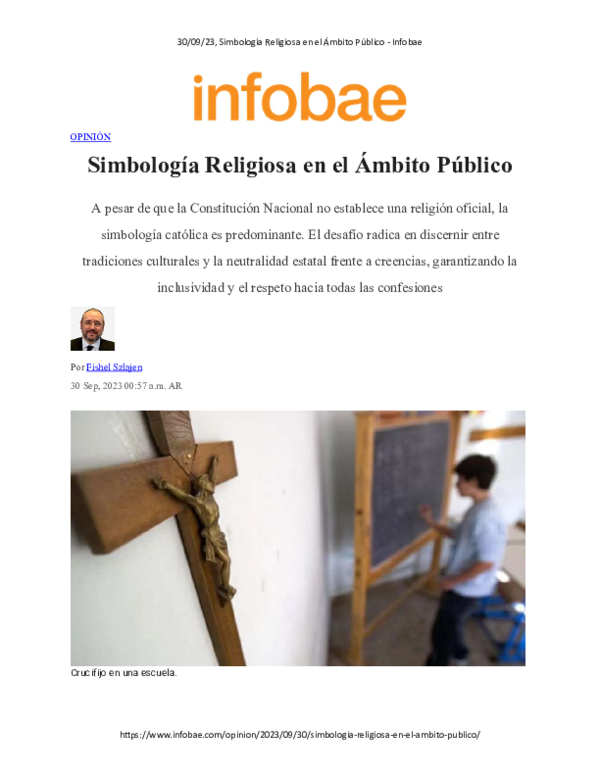 (PDF) Simbología Religiosa en el Ámbito Público.