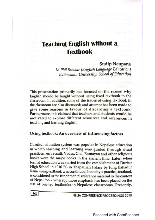 (PDF) Teaching English without a Textbook