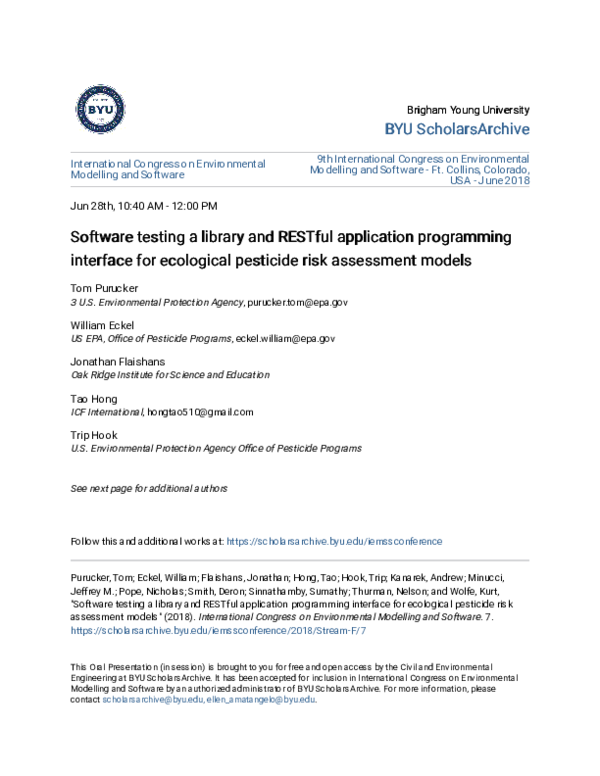 (PDF) Software testing a library and RESTful application programming ...