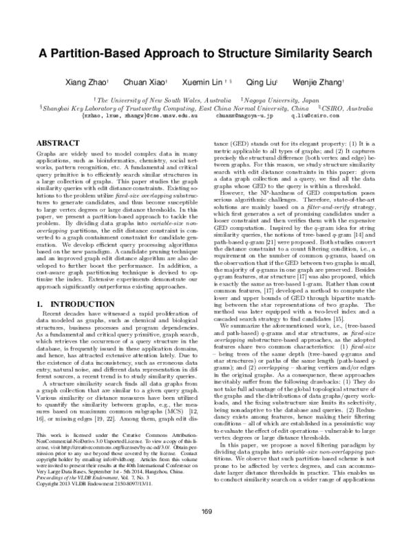 (PDF) A partition-based approach to structure similarity search