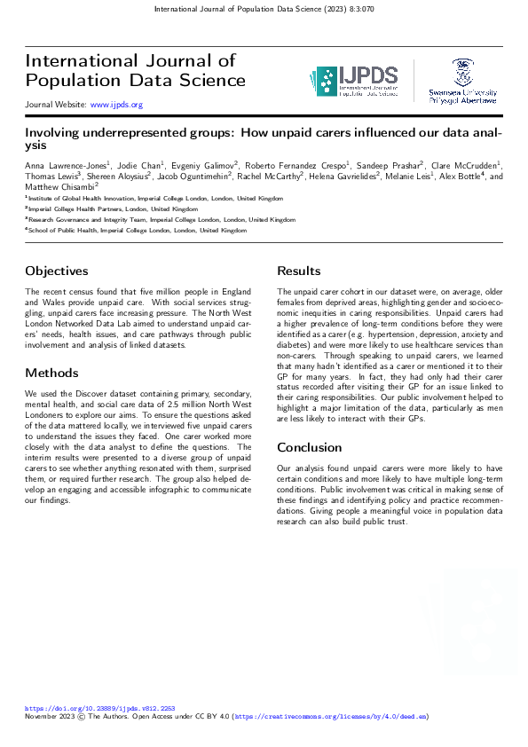 (PDF) Involving underrepresented groups: How unpaid carers influenced ...