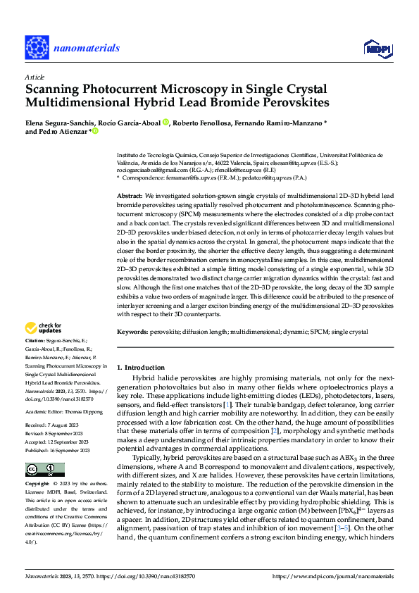 (PDF) Scanning Photocurrent Microscopy in Single Crystal ...