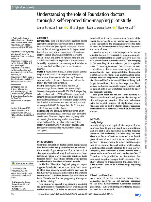 (PDF) Understanding the role of Foundation doctors through a self ...