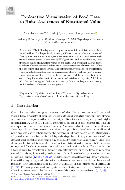 (PDF) Explorative Visualization of Food Data to Raise Awareness of ...