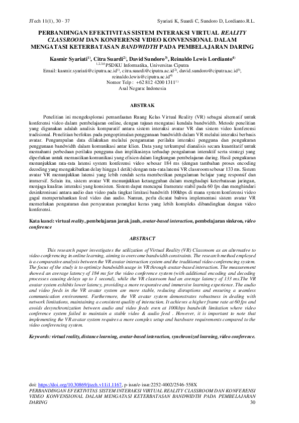 (PDF) Perbandingan Efektivitas Sistem Interaksi Virtual Reality ...