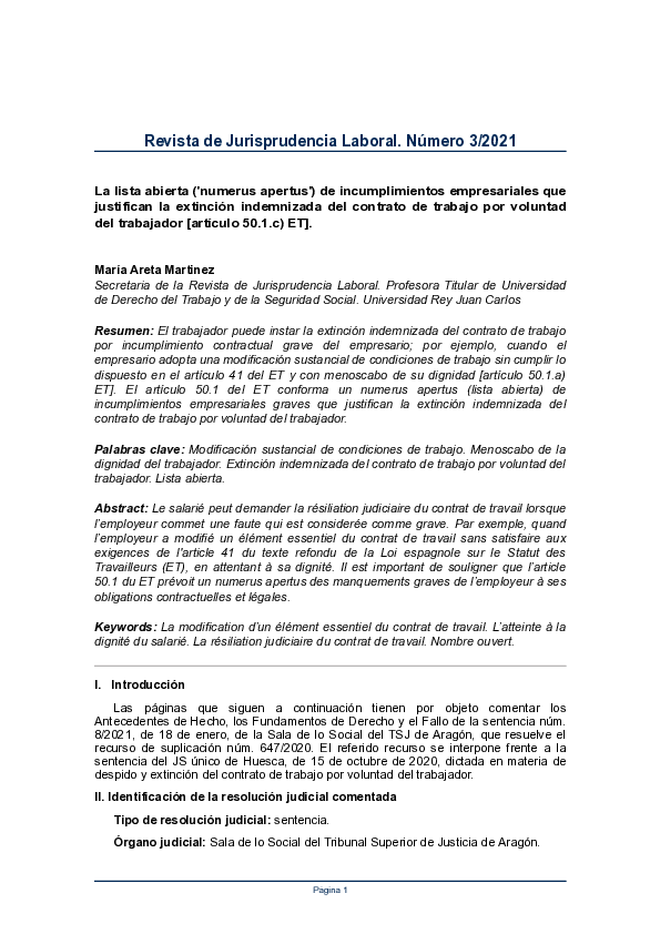 (PDF) La lista abierta ('numerus apertus') de incumplimientos ...