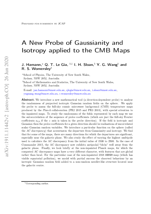 (PDF) Analyzing CMB Maps for Gaussianity and Isotropy
