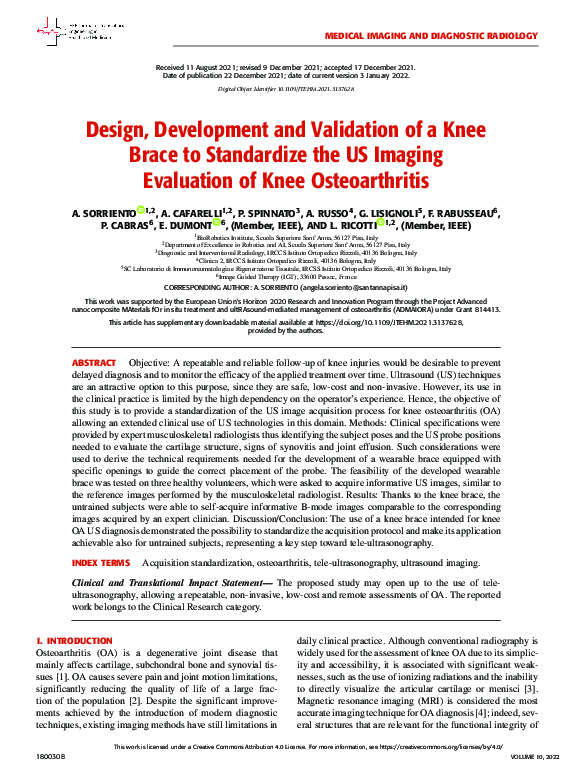 (PDF) Design, Development and Validation of a Knee Brace to Standardize ...