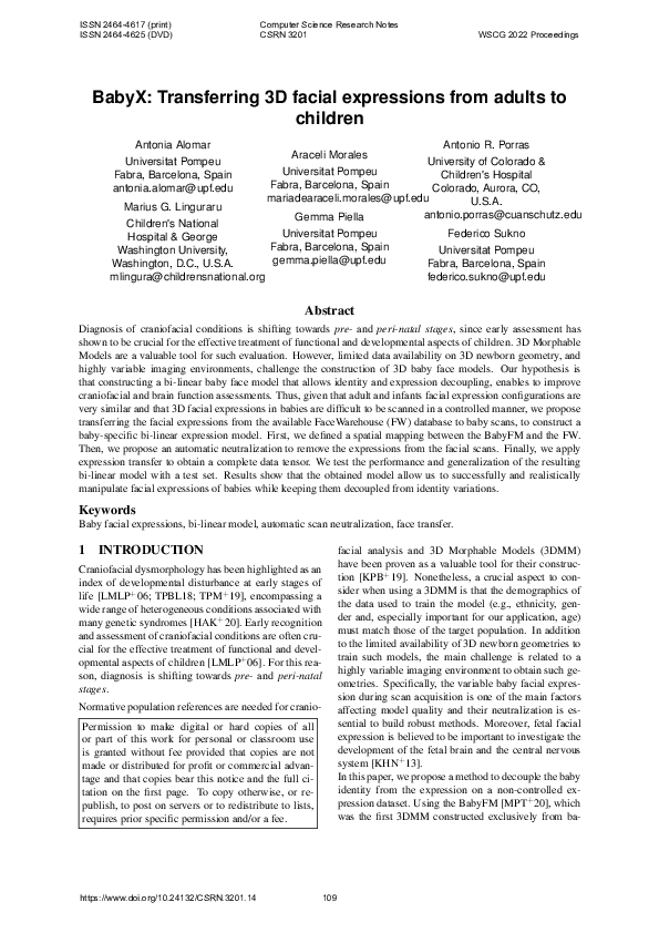 (PDF) Transferring 3D facial expressions from adults to children