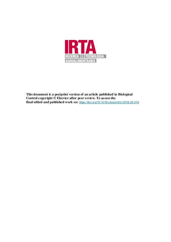 (PDF) Selection of flowering plants to enhance the biological control ...