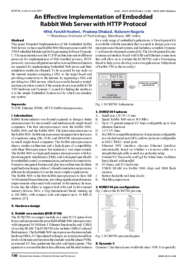 (PDF) Rabbit Web Server with HTTP Protocol 1