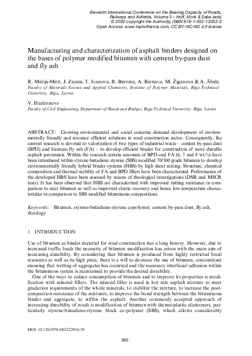 (PDF) Manufacturing and characterization of asphalt binders designed on ...