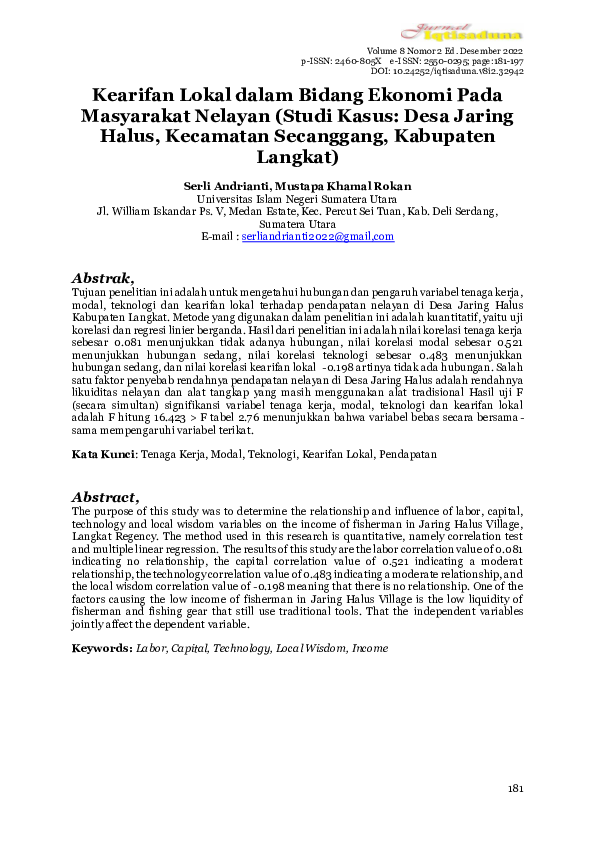 (PDF) Kearifan Lokal Dalam Bidang Ekonomi Pada Masyarakat Nelayan ...