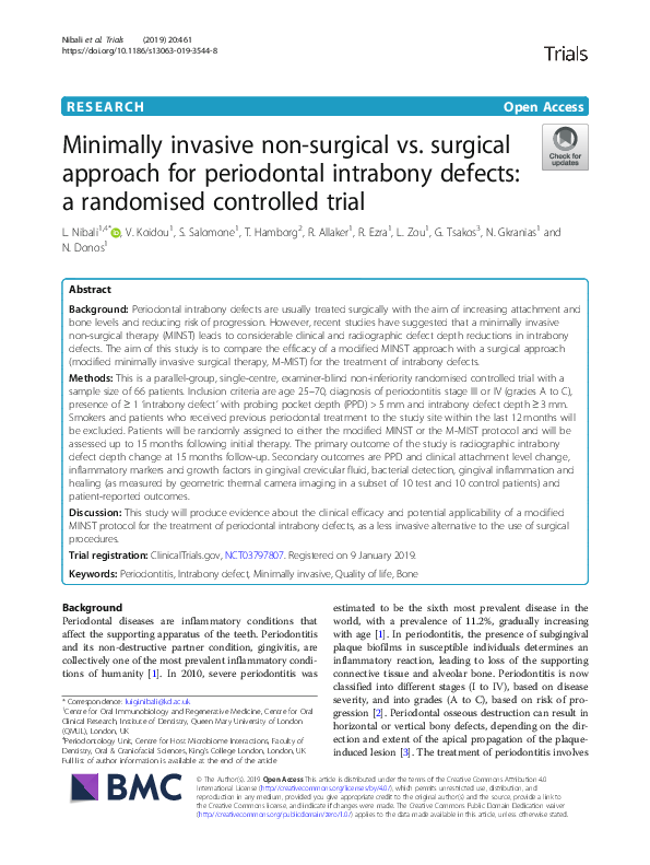 (PDF) Minimally invasive non-surgical vs. surgical approach for ...