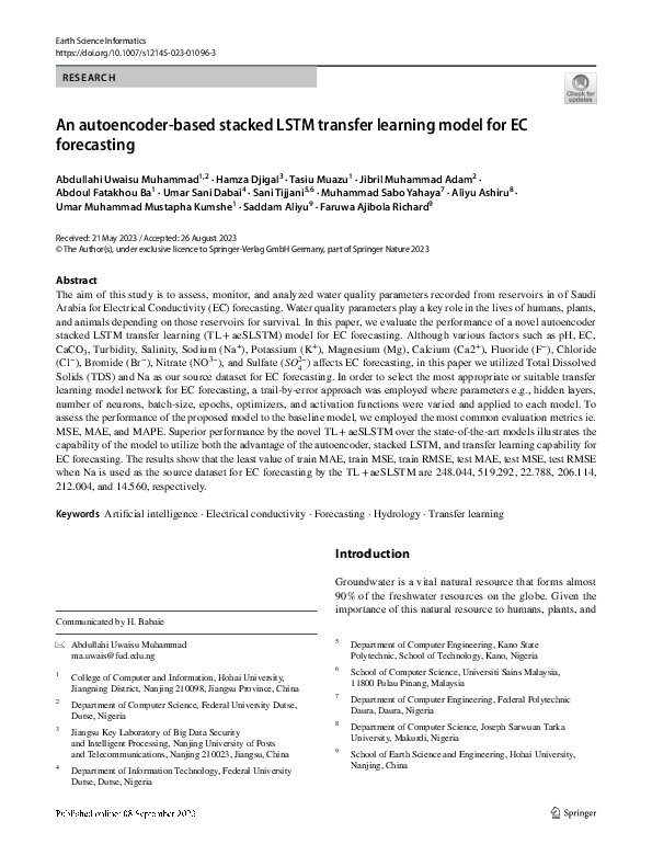 Pdf An Autoencoder Based Stacked Lstm Transfer Learning Model For Ec Forecasting