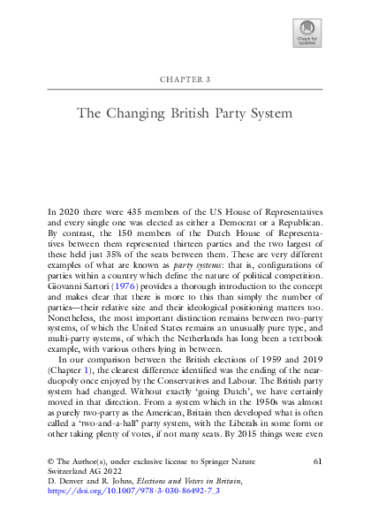 (PDF) The Changing British Party System