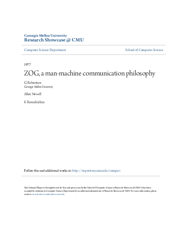 (PDF) ZOG: A Man-Machine Communication Philosophy | Kamesh Aiyer ...