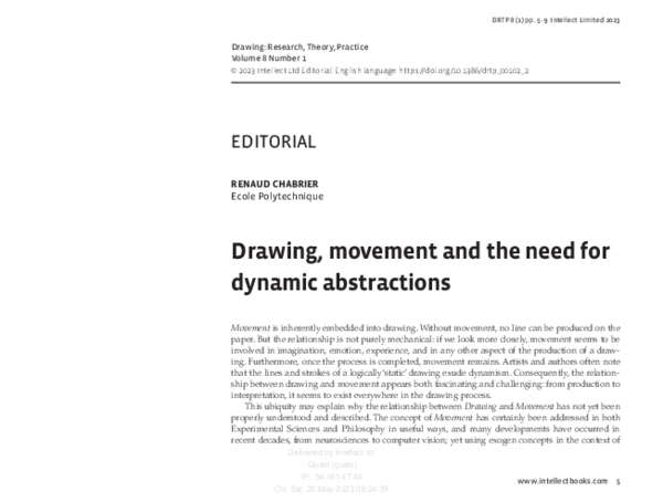 (PDF) Drawing, movement and the need for dynamic abstractions