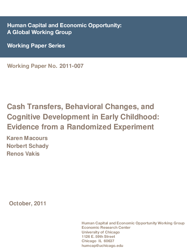 (PDF) Cash Transfers, Behavioral Changes, and Cognitive Development in ...
