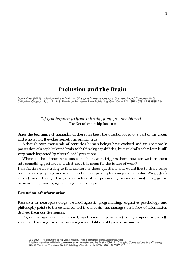(PDF) Inclusion and the Brain