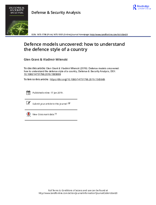 (PDF) Defence models uncovered: how to understand the defence style of ...