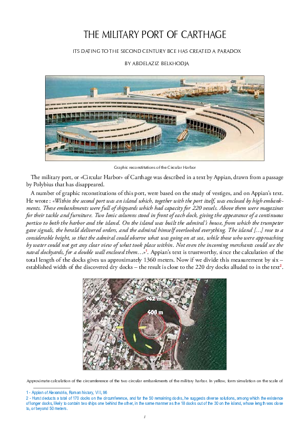 (PDF) THE MILITARY PORT OF CARTHAGE