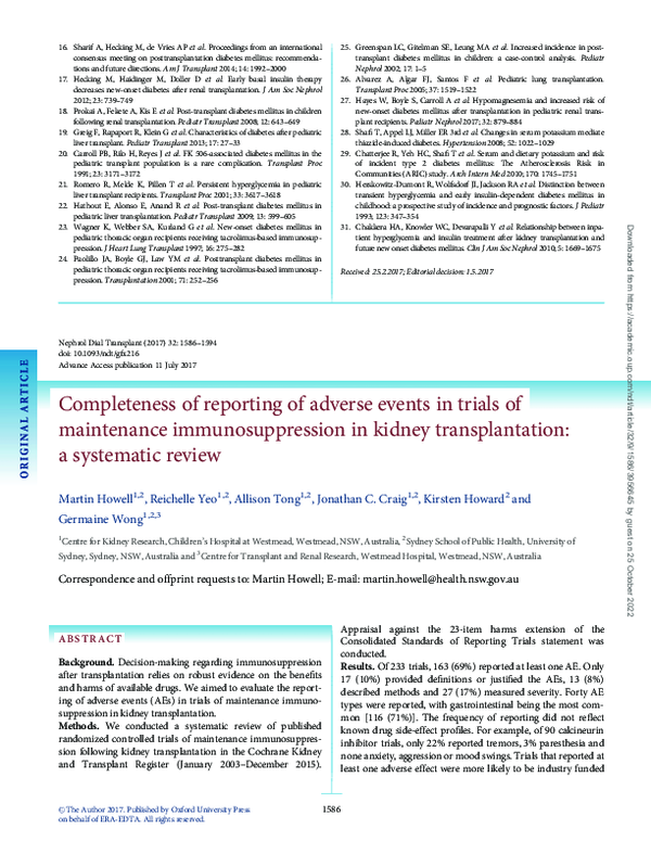 (PDF) Completeness of reporting of adverse events in trials of ...