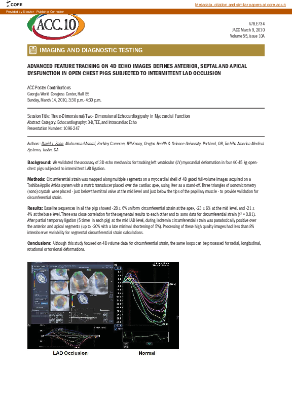 (PDF) Advanced Feature Tracking on 4D Echo Images Defines Anterior, Septal and Apical ...