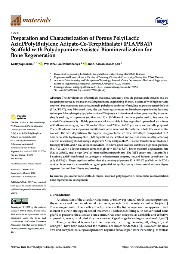 (PDF) Preparation and Characterization of Porous Poly(Lactic Acid)/Poly(Butylene Adipate-Co ...