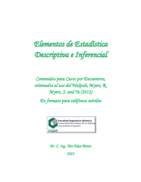 (PDF) Elementos de Estadística Descriptiva e Inferencial